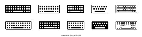 Keyboard Icon Set Computer Keyboard Keypad Stock Vector Royalty Free 2174041389 Shutterstock