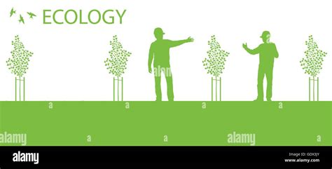 Tree Planting Vector Background Ecology Card Concept Stock Vector Image Art Alamy