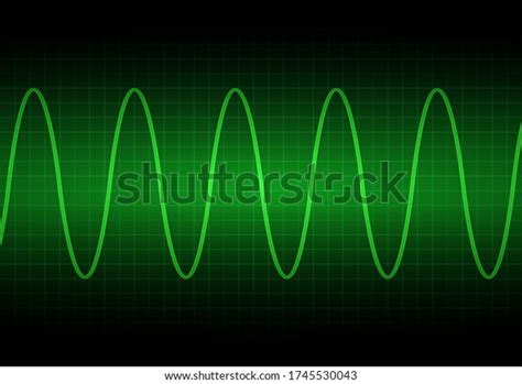 Sine Wave On Oscilloscope On Black Stock Vector Royalty Free 1745530043 Shutterstock