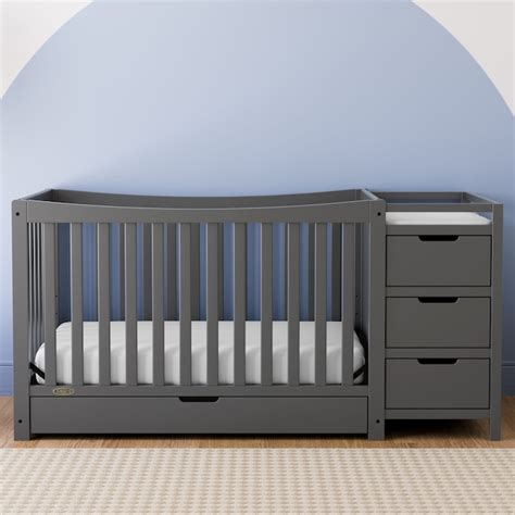 Graco 4 In 1 Gray Convertible Crib 04586 21g At