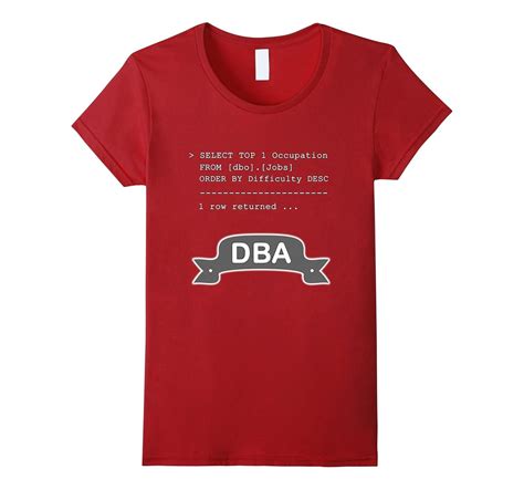 database administrator dba sql funny t shirt 4lvs
