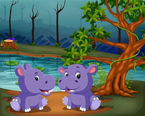Tree Hippo Vectors And Illustrations For Free Download Freepik