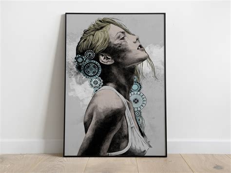 Pop Art Sexy Woman Poster Liechtenstein Gicl E Fine Art Print Sexy Female Portrait Mandala Wall