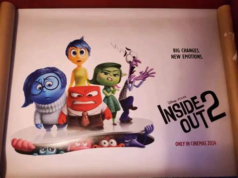 Inside Out 2 Disney Pixar Official Cinema Quad Poster 2024 Mint £7