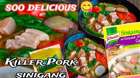 How To Cook Delicious Filipino Food Pork Sinigang With Knorr Sinigang