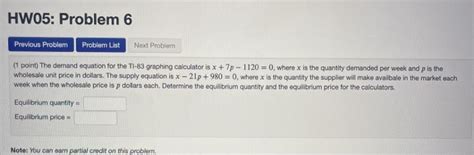 solved hw05 problem 6 previous problem probler list next