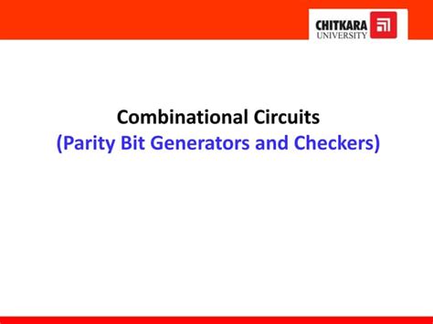 11 Parity Generatorcheckerpptx Programming Languages Computing