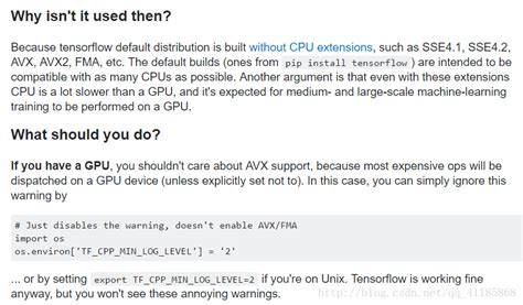 成功解决your Cpu Supports Instructions That This Tensorflow Binary Was Not