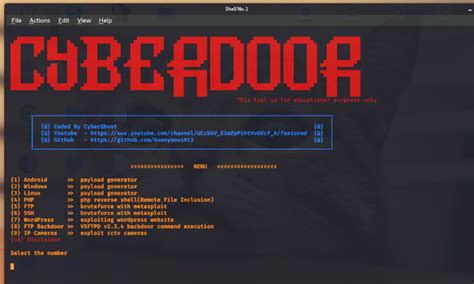 Cyberdoor Automated Payload Generator Tool