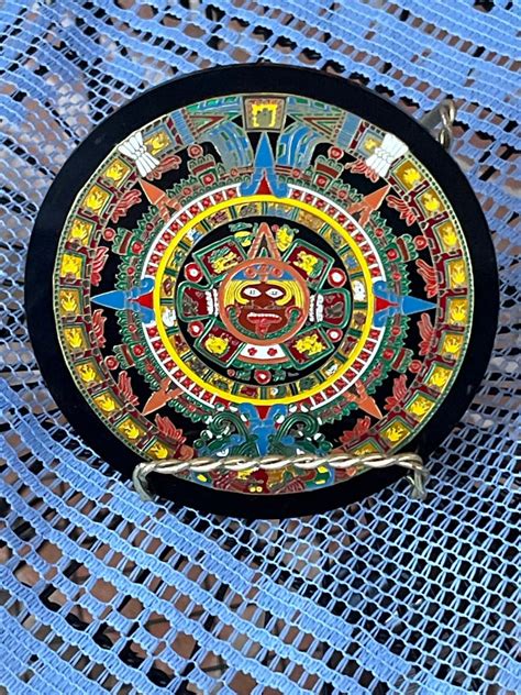 Aztec Calendar Sun Stone Wall Hanging Etsy