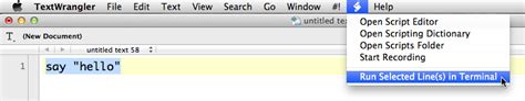 Macos Sending Commands From TextWrangler BBEdit To The Terminal Ask Different