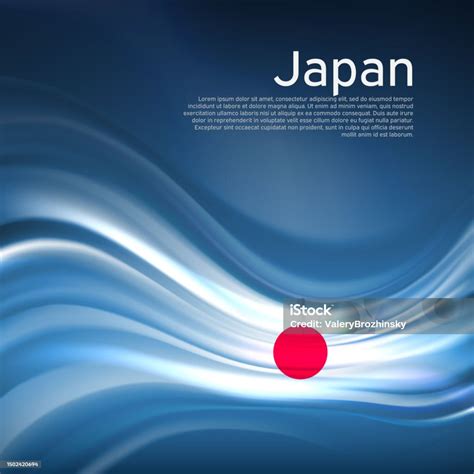 일본 국기 배경입니다 푸른 하늘에 추상적인 일본 국기 국가 휴일 카드 디자인입니다 국가 배너 일본 포스터 애국적인 표지 전단지 비즈니스 브로셔 벡터 디자인 일본 국기에 대한