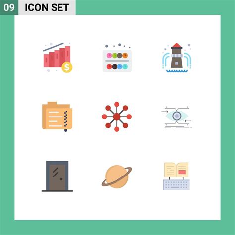 9 Creative Icons Modern Signs And Symbols Of Organization Business Park Folder Document Editable