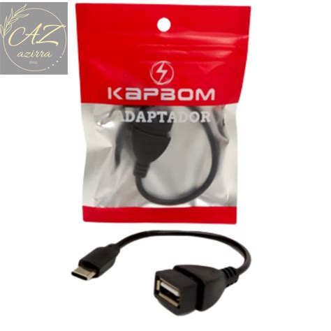 Adaptador Otg Kapbom Tipo C Shopee Brasil