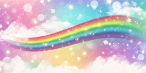 Premium Vector Holographic Fantasy Rainbow Unicorn Background Magical