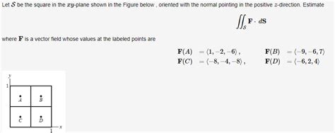 Solved SFdS Where F Is A Vector Field Whose Values At The Chegg
