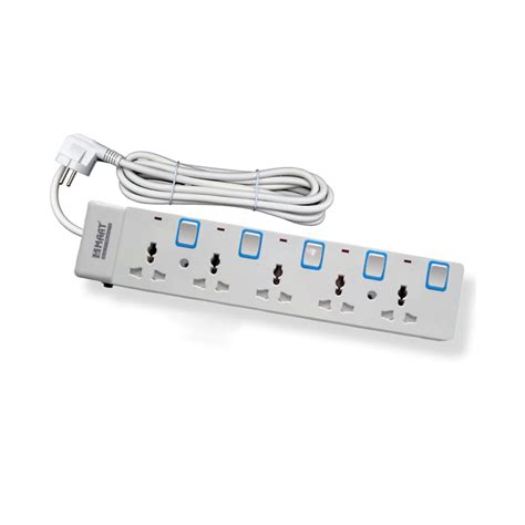 5 Way Extension Socket 3mtr Maat