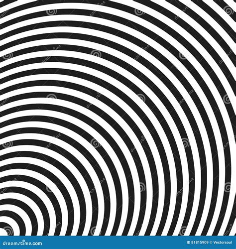 Circular Radiating Lines Concentric Circles Ovals Geometric P Stock Vector Illustration Of