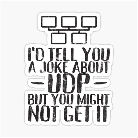 Computer Science Programmer Udp Joke Sticker For Sale By Zakaria0 18 Redbubble