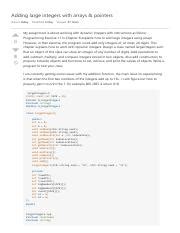 Note 6dv9qzrqngofpdf Adding Large Integers With Arrays And Pointers