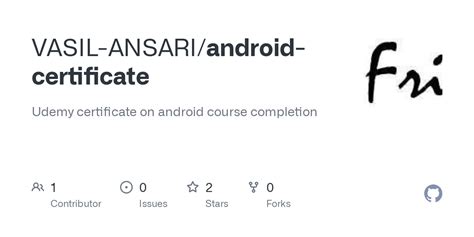Github Vasil Ansariandroid Certificate Udemy Certificate On Android Course Completion