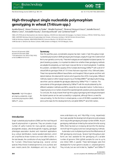 pdf high throughput single nucleotide polymorphism genotyping in