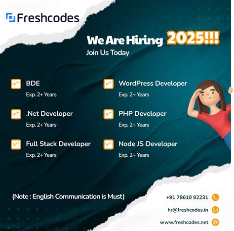 🚀 Freshcodes Is Hiring For 2025 Dhriti Mistry