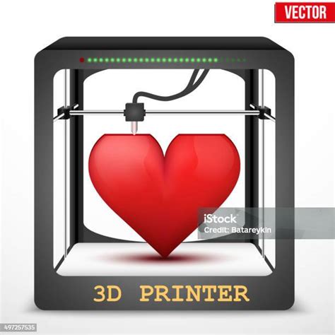 심장 이식입니다 3 D 프린터 내부 장기로 확인되었다 3차원 인쇄에 대한 스톡 벡터 아트 및 기타 이미지 3차원 인쇄 과학 기업 비즈니스 Istock