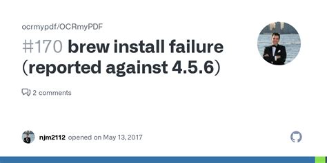 Brew Install Failure Reported Against Issue Ocrmypdf