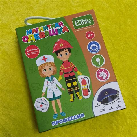 Магнитная одевашка Профессии кукла на магните с одеждой купить с