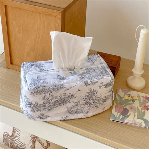 프렌치 직사각 티슈 커버