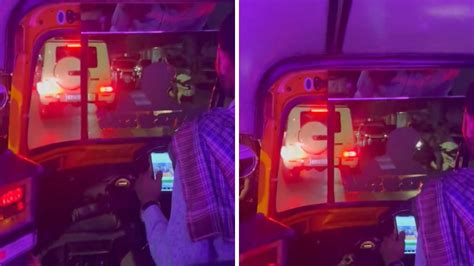 Mumbai Viral Video Auto Driver Seen Watching Reels While Driving Police Reacts
