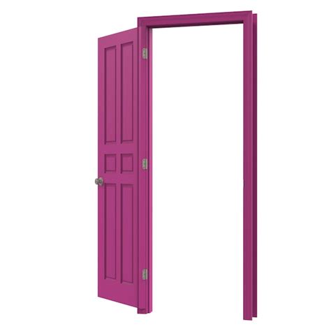 Premium Photo Open Isolated Pink Door Closed 3d Illustration Rendering