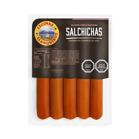 Salchicha Vienesa Llanquihue 250 Gr Quesosycecinas