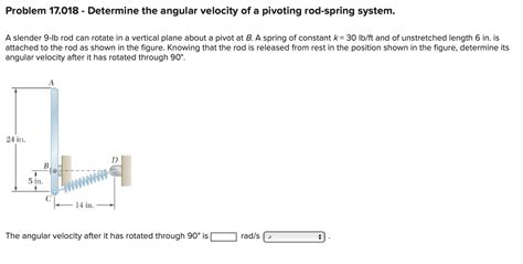 solved problem 17 018 determine the angular velocity of a
