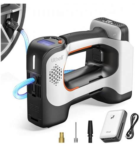 독일 리첼리 전기 공기 펌프 20v 압축기 10000mah 배터리 작동 디지털 압력 게이지 160psi 휴대 티몬