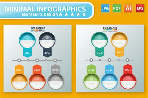时间轴信息图表模板精选 Timeline Infographic Elements 第一素材网