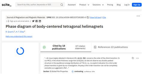 Citation Report Phase Diagram Of Body Centered Tetragonal Helimagnets