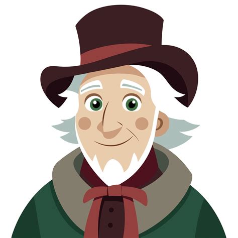 Image Of A Happy And Friendly Ebenezer Scrooge From A Christmas Carol