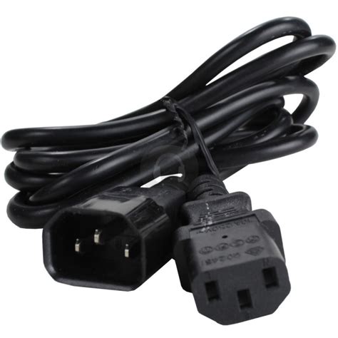 Unbranded CAB020 IEC Male To IEC Female Power Cable 1 8m Long GeeWiz