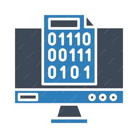 Premium Vector Binary Code Vector Illustration Style