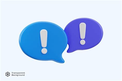 premium psd bubble chatting with message warning icon 3d rendering