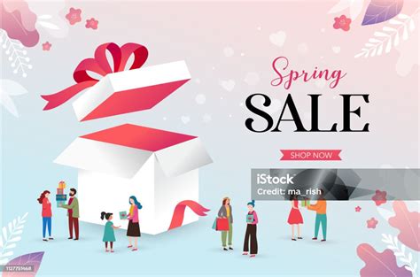 행운 상자 레드 리본으로 흰색 선물 상자를 열었습니다 판매 컨셉 디자인 주고 멀리 승진입니다 벡터 일러스트 레이 션 선물에 대한 스톡 벡터 아트 및 기타 이미지 Istock