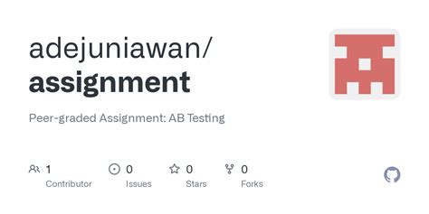 github adejuniawan assignment peer graded assignment ab testing