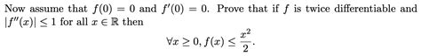 Solved In The Following Question Let F R R Be A Chegg