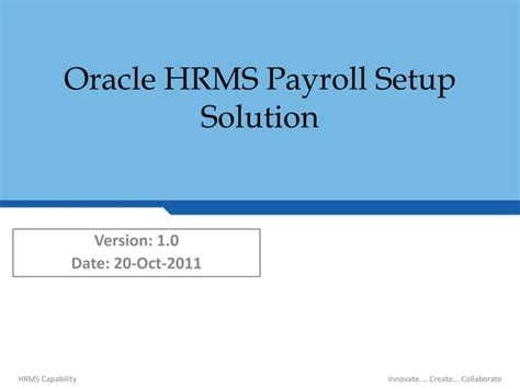 Oracle Hrms Payroll Table Overview Ppt