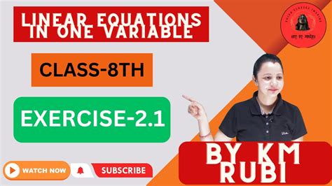 Linear Equation In One Variable Class 8th Maths Ch 2 Ex 21 Manjeet Singh