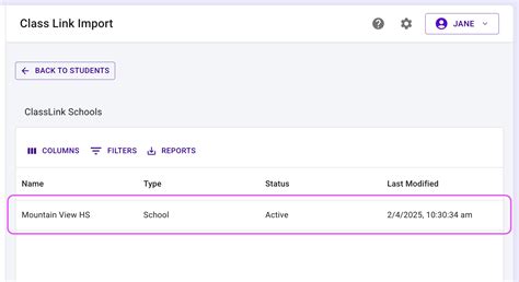 Import Student Data From Classlink