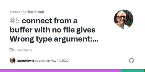 connect from a buffer with no file gives wrong type argument stringp
