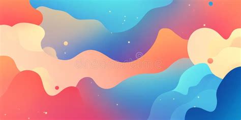 Vibrant Abstract Gradient Background With Fluid Shapes And Soft Color Transitions Stock